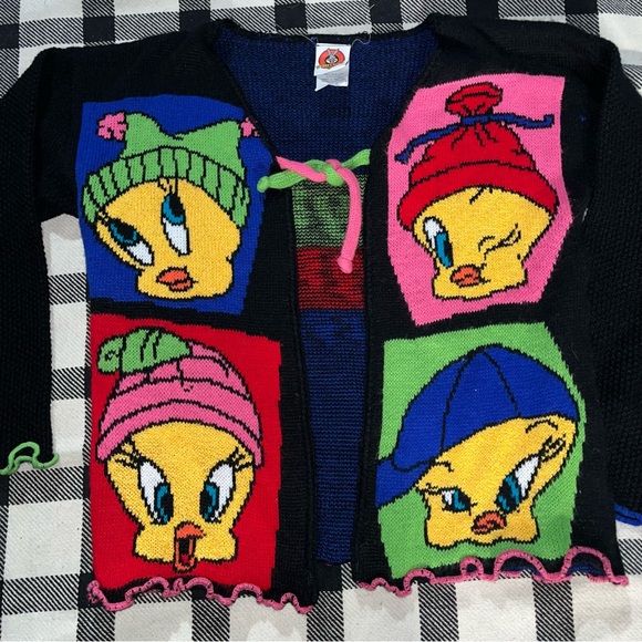 Warner Bros. | Jackets & Coats | 998 Looney Tunes Tweety Bird Knit ...